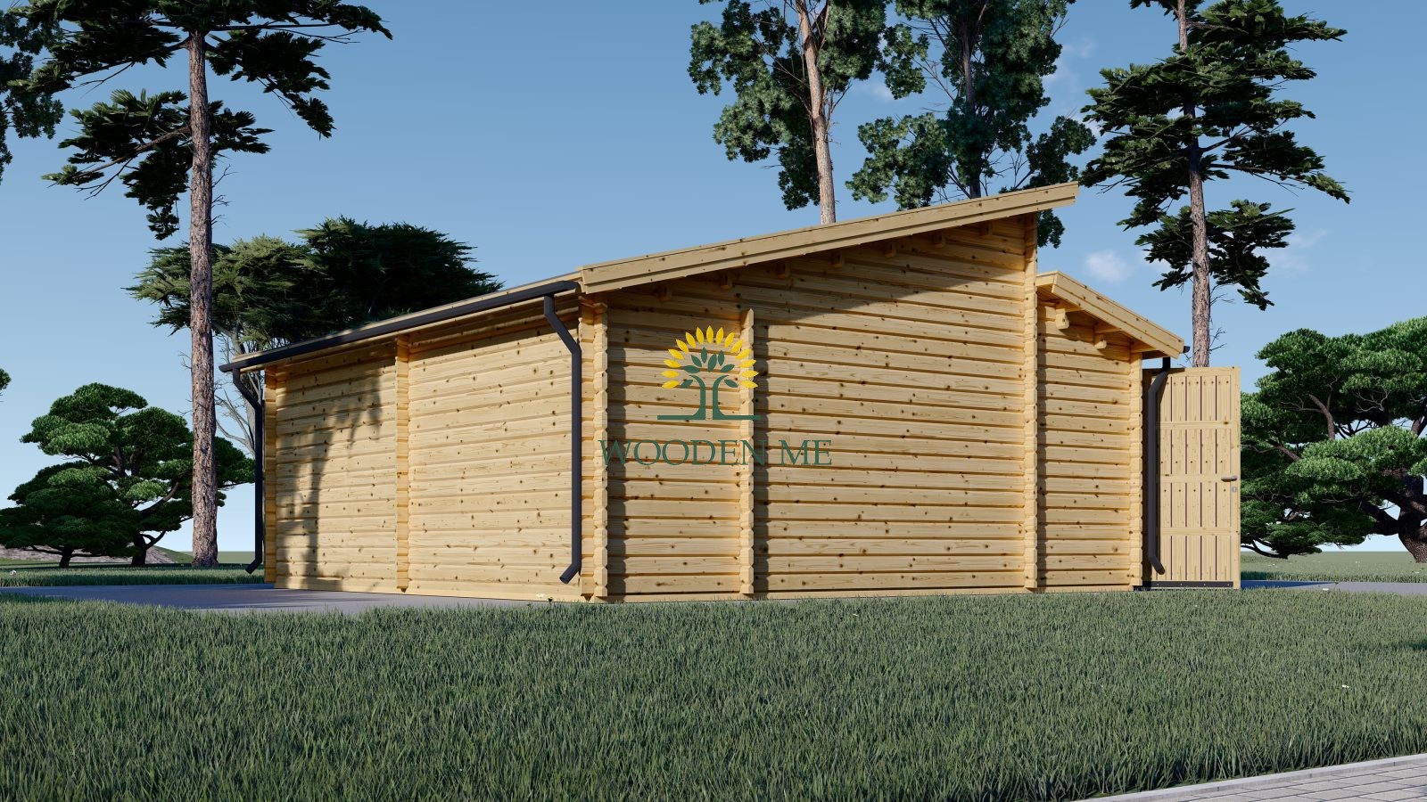 Modern Double Garage (44 mm), 6x6 m – Stylish & Secure