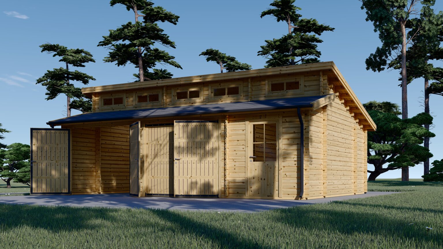 Modern double garage. a top quality wooden garage at affordable price!