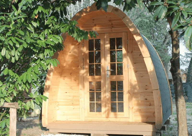 Camping Pod 2.4m x 3.5m – Wooden Glamping Cabin for 2