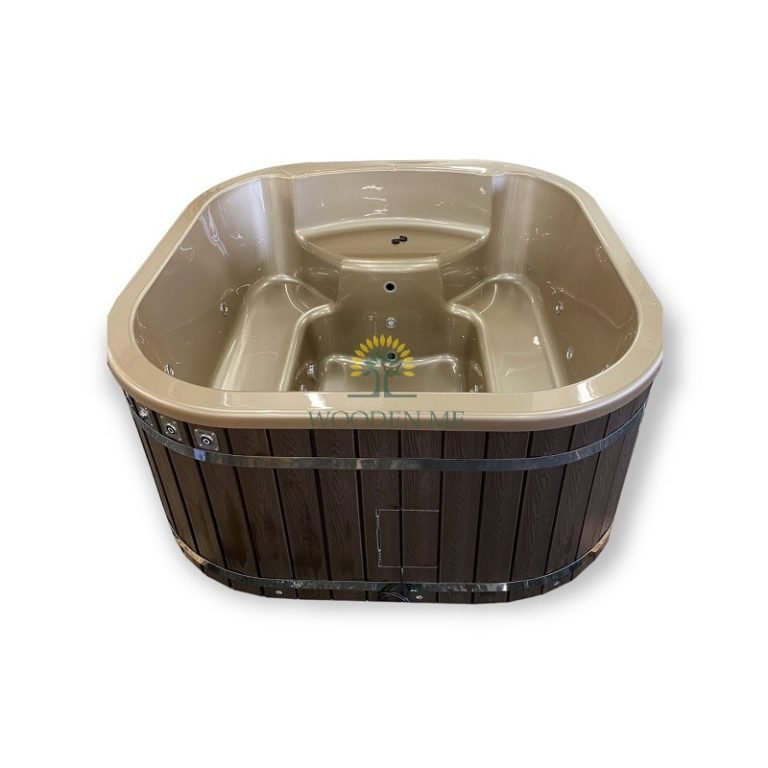 Square hot tub with acrylic insert- integrated heater, Outdoor hot tub, SPA