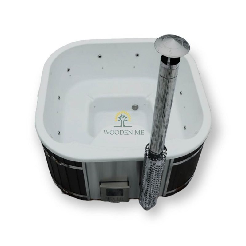 Square hot tub with acrylic insert- integrated heater, Outdoor hot tub, SPA