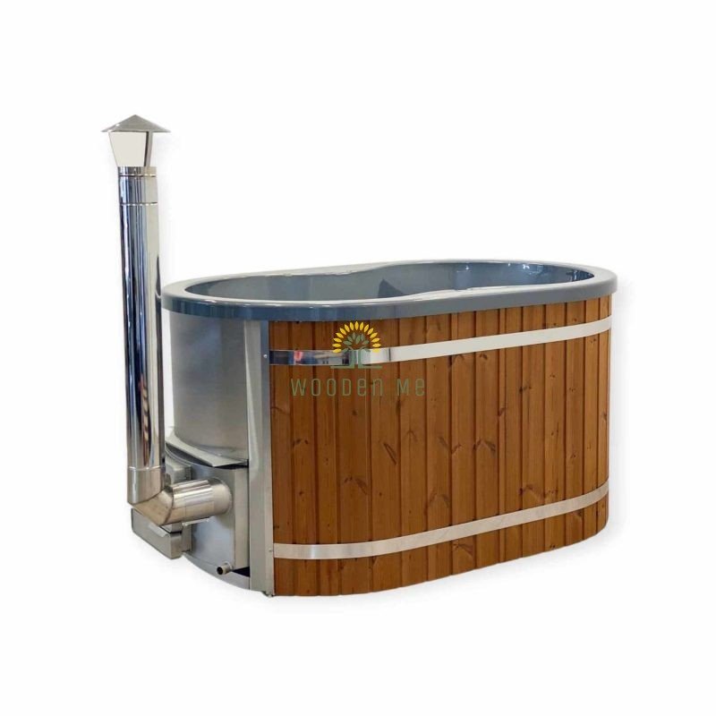 Ofuro hot tub with integrated heater and acrylic insert