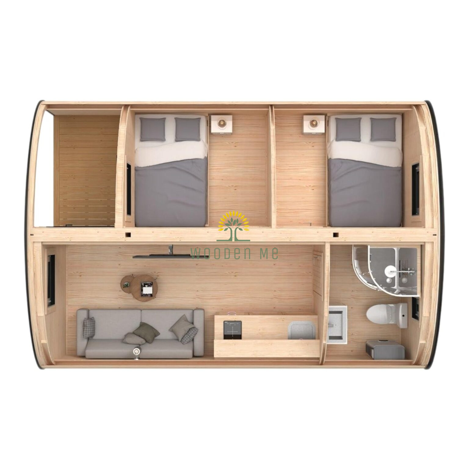 Modular Camping Pod 4.6×6.6 m – Insulated & Ready
